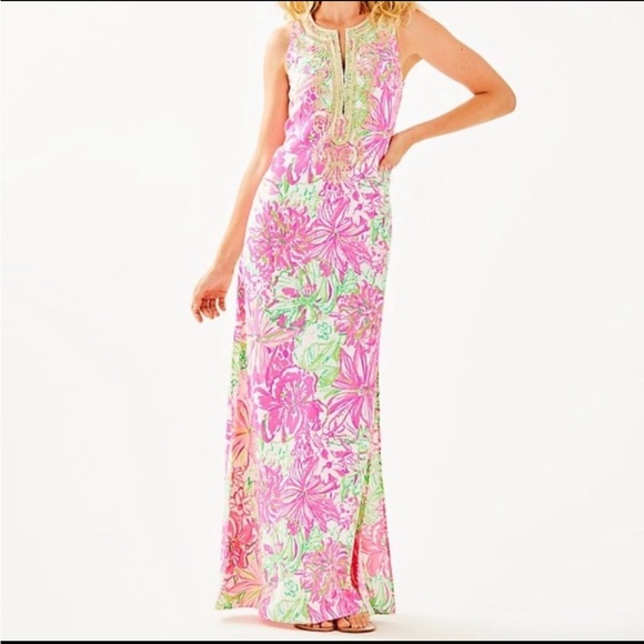 Lilly Pulitzer | Dresses | Nwt Lilly Pulitzer Carlotta Maxi Dress Rare ...